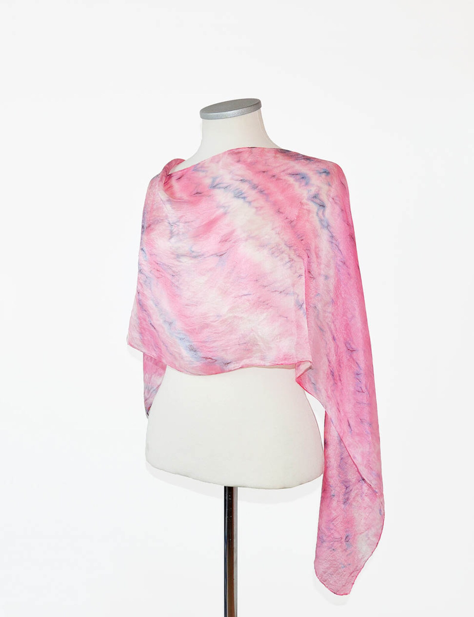 Pink Silk Scarf- Hand Painted Silk Scarf- Women Scarf- Silk Scarf Pink ...