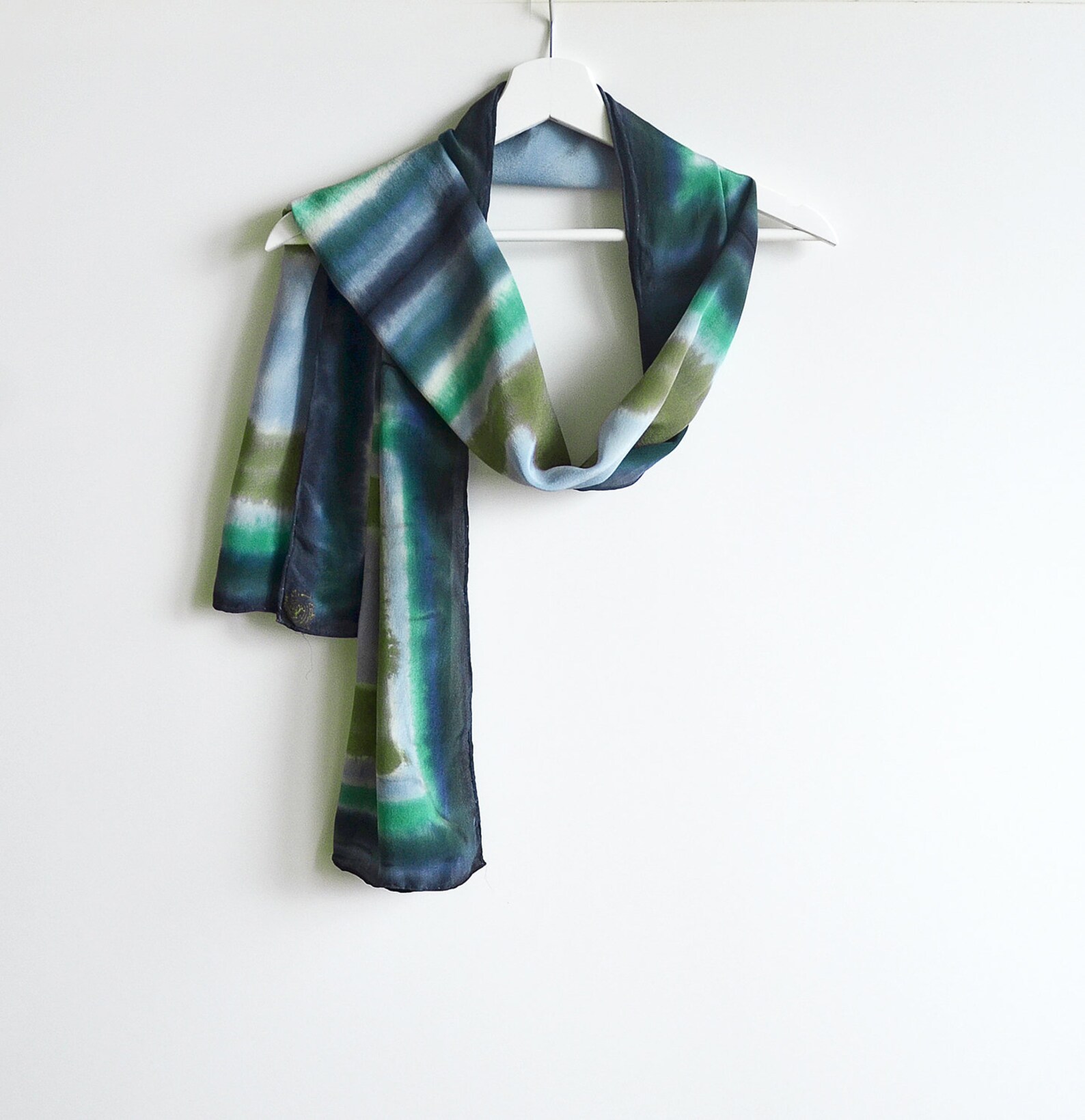 Mens Silk Scarf Green Bright Scarf for Men Mens Scarf - Etsy