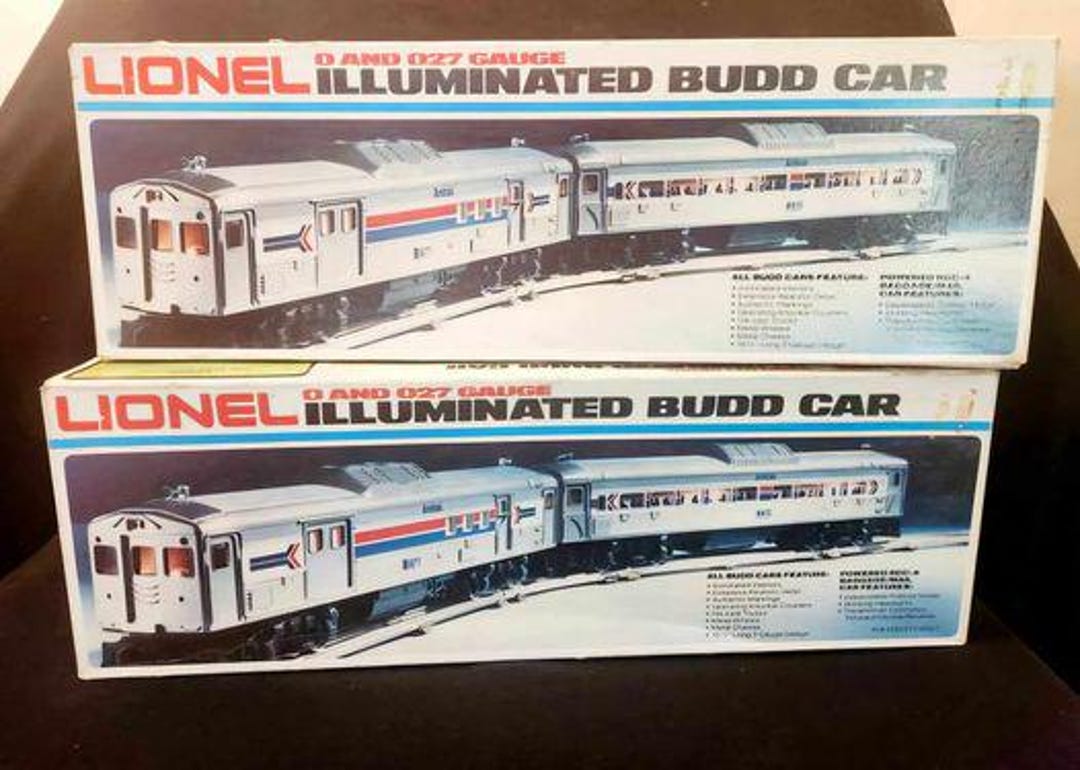 Lionel BUDD Amtrak 6 8869 Passenger RDC-1, Amtrak 6 8868 Baggage Mail Car RDC4, Illuminated ...