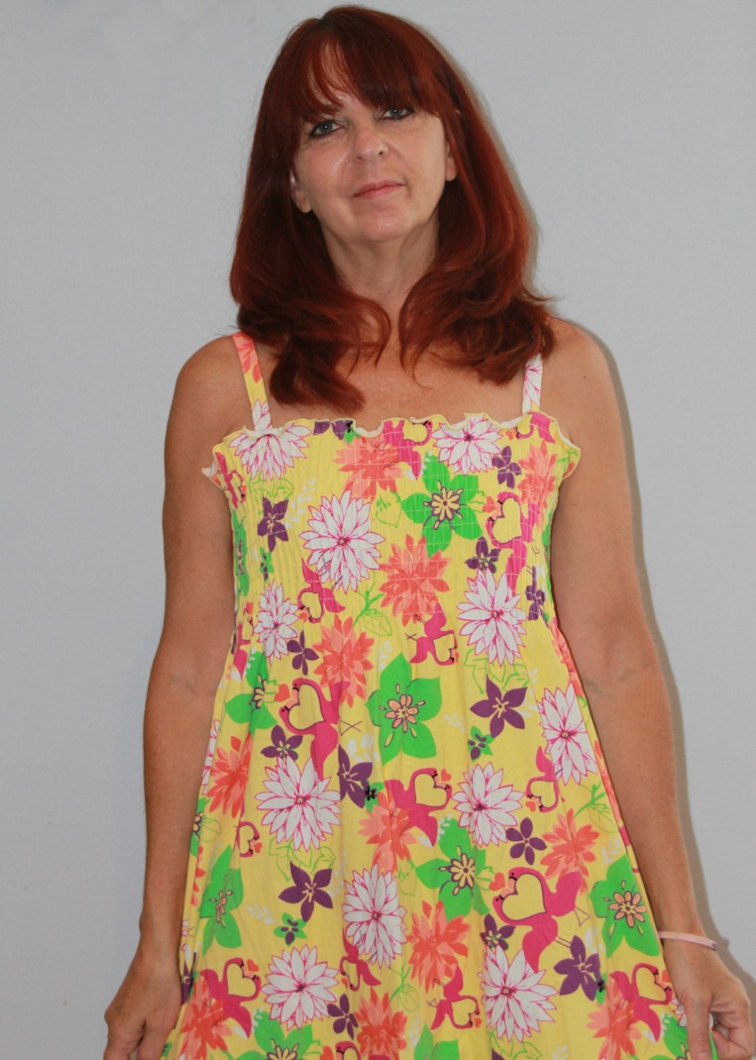 Vintage Sundress/beach Dress/boho Dress/floral Print Sundress/babydoll ...