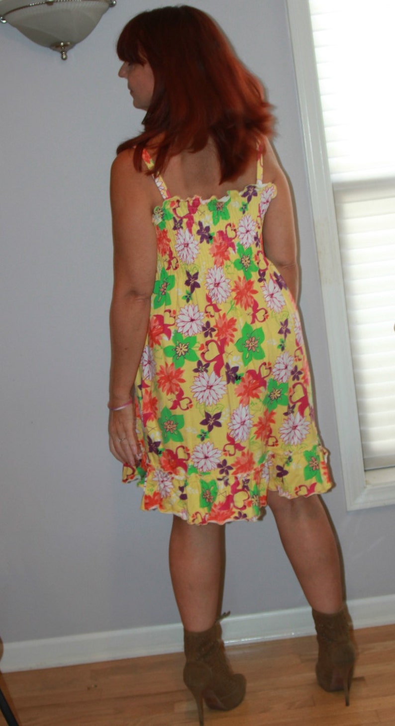 Vintage Sundress/beach Dress/boho Dress/floral Print Sundress/babydoll ...