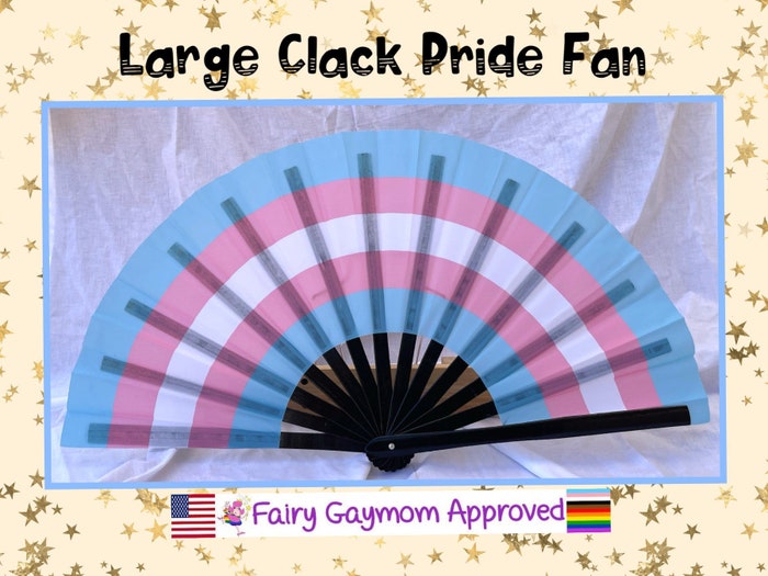 Trans Hand Fan - Etsy