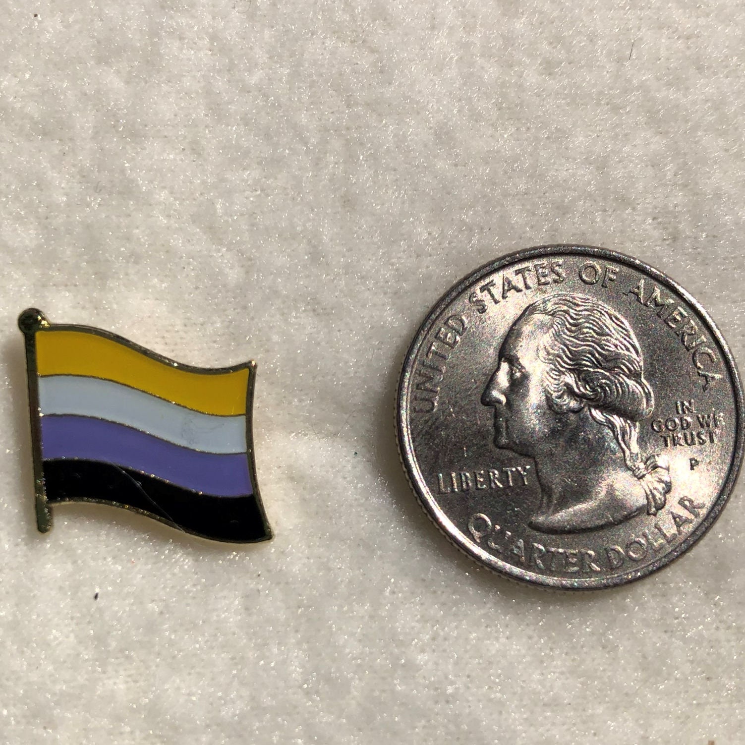 LGBTQA Nonbinary Flag Lapel Pin | Etsy