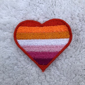 LGBTQA Pride Orange Lesbian Patch - Etsy