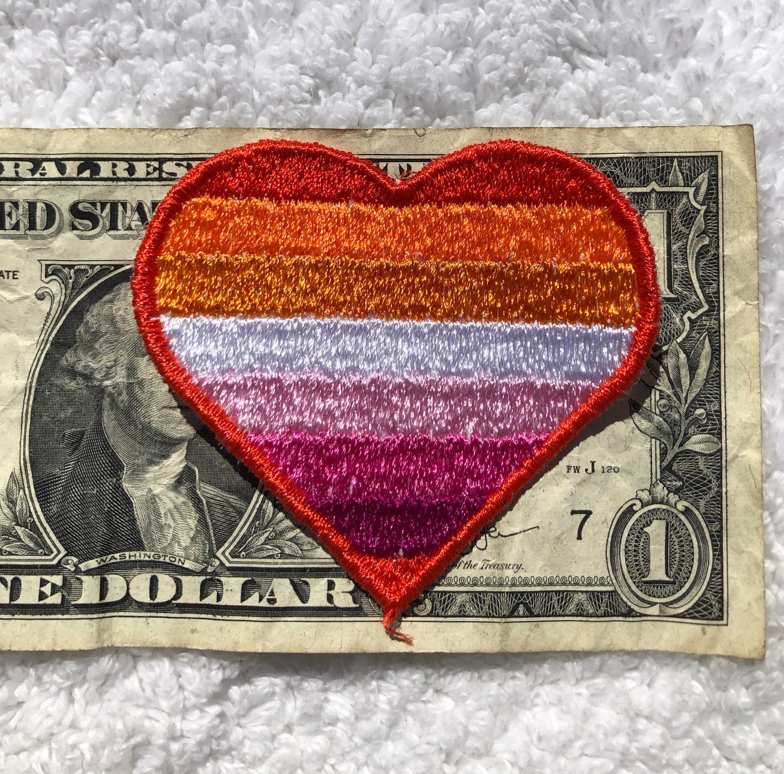 LGBTQA Pride Orange Lesbian Patch - Etsy