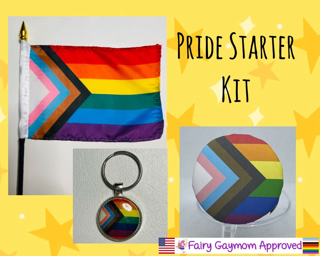 LGBTQA Progress Pride Rainbow Starter Kit - Etsy