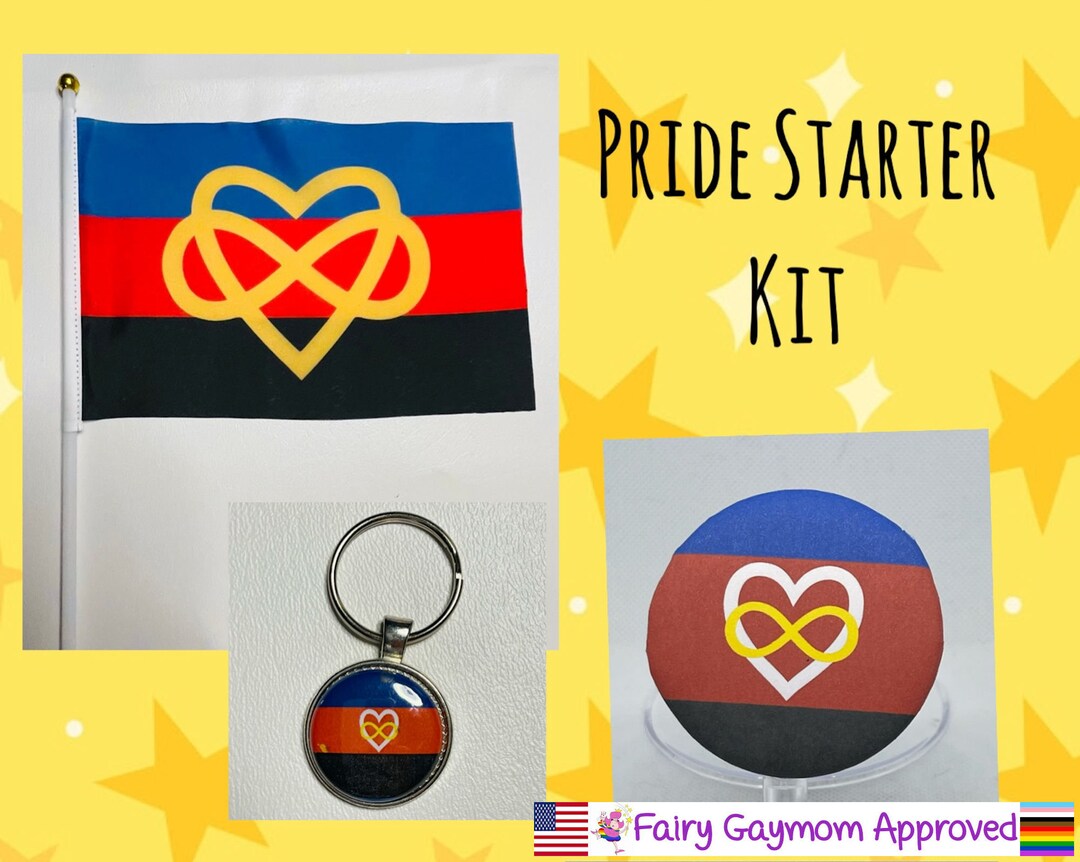 LGBTQA Polyamory Infinity Heart Pride Starter Kit - Etsy