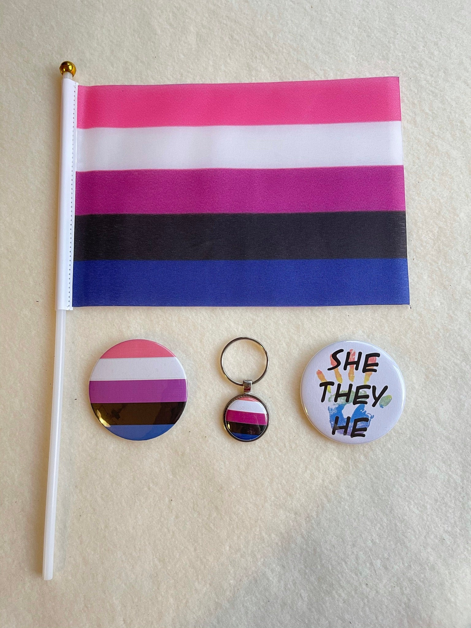 LGBTQA Genderfluid Pride Starter Kit | Etsy