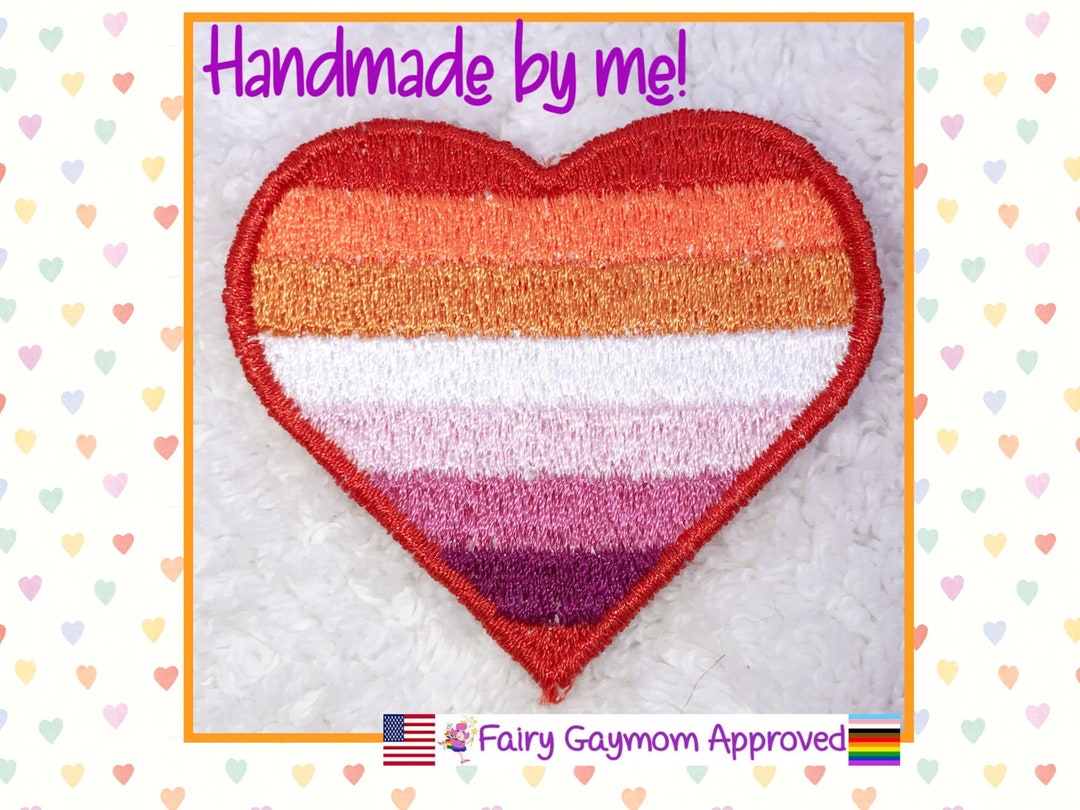 LGBTQA Pride Orange Lesbian Patch - Etsy