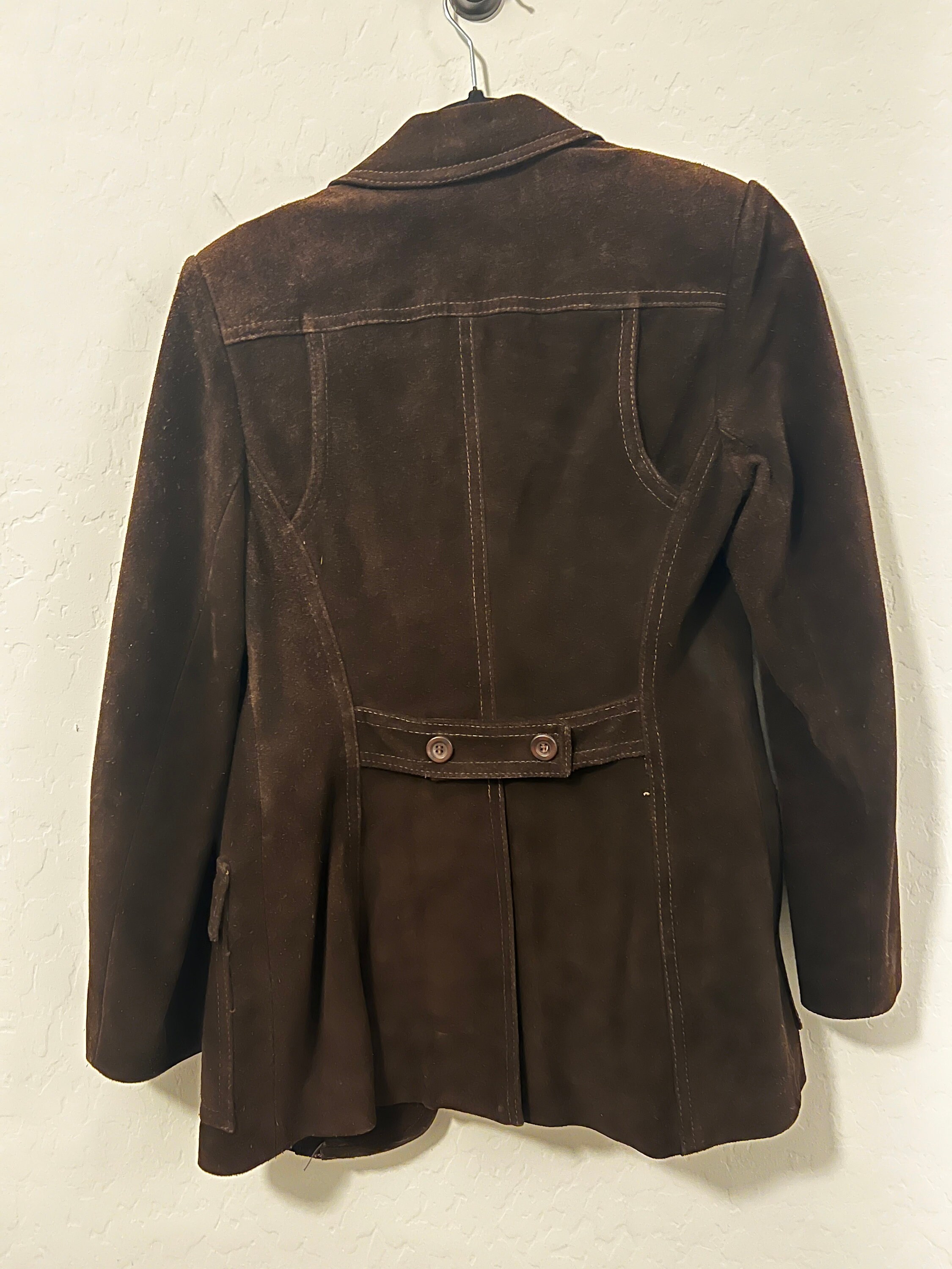 Vintage Chocolate Brown Suede Jacket - Etsy