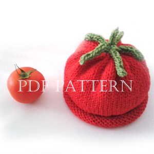 Instant Download, Knitting PATTERN for Baby Tomato Hat (PDF File ...
