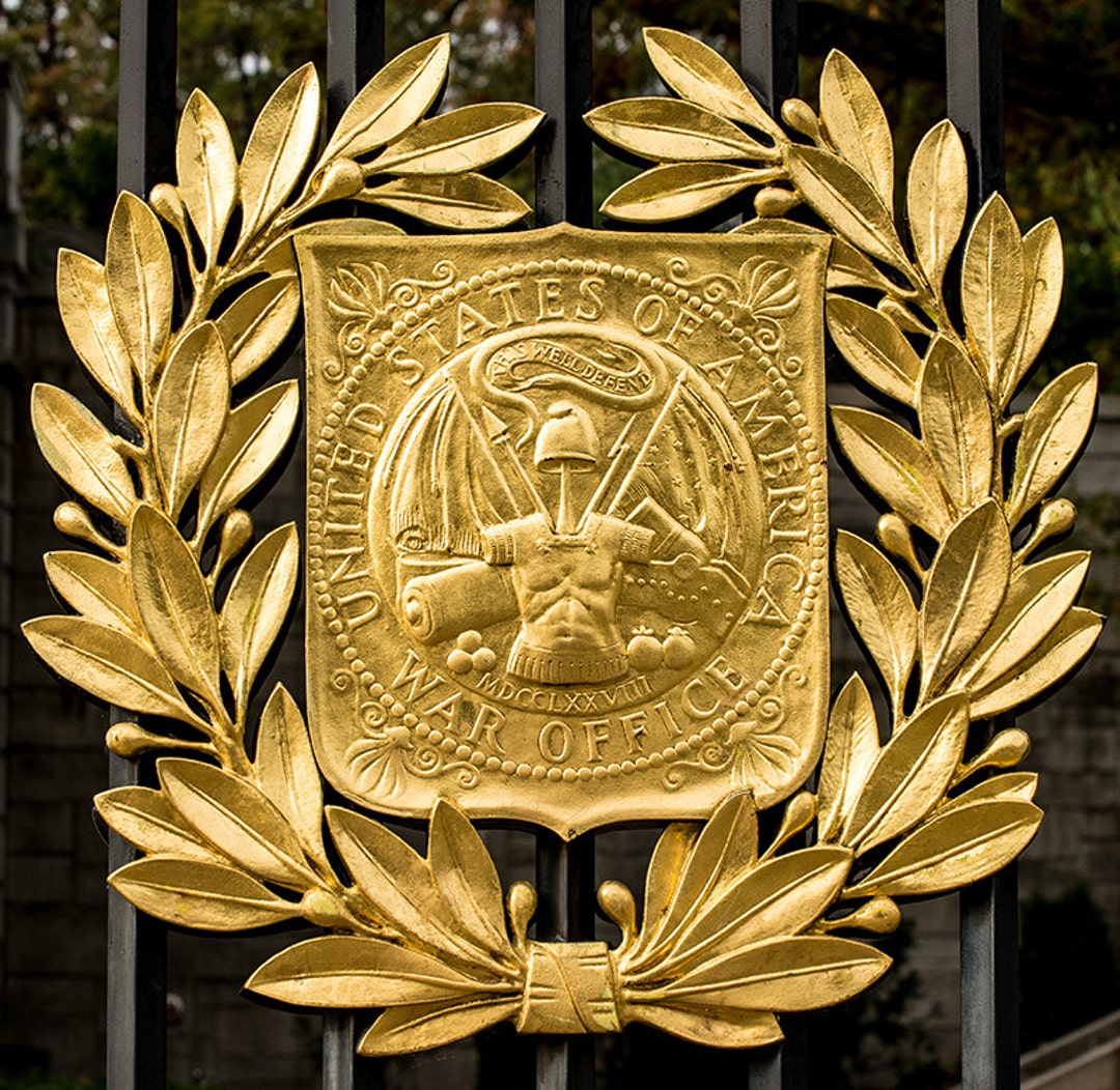 United States War Office Emblem, Arlington National Cemetery ...