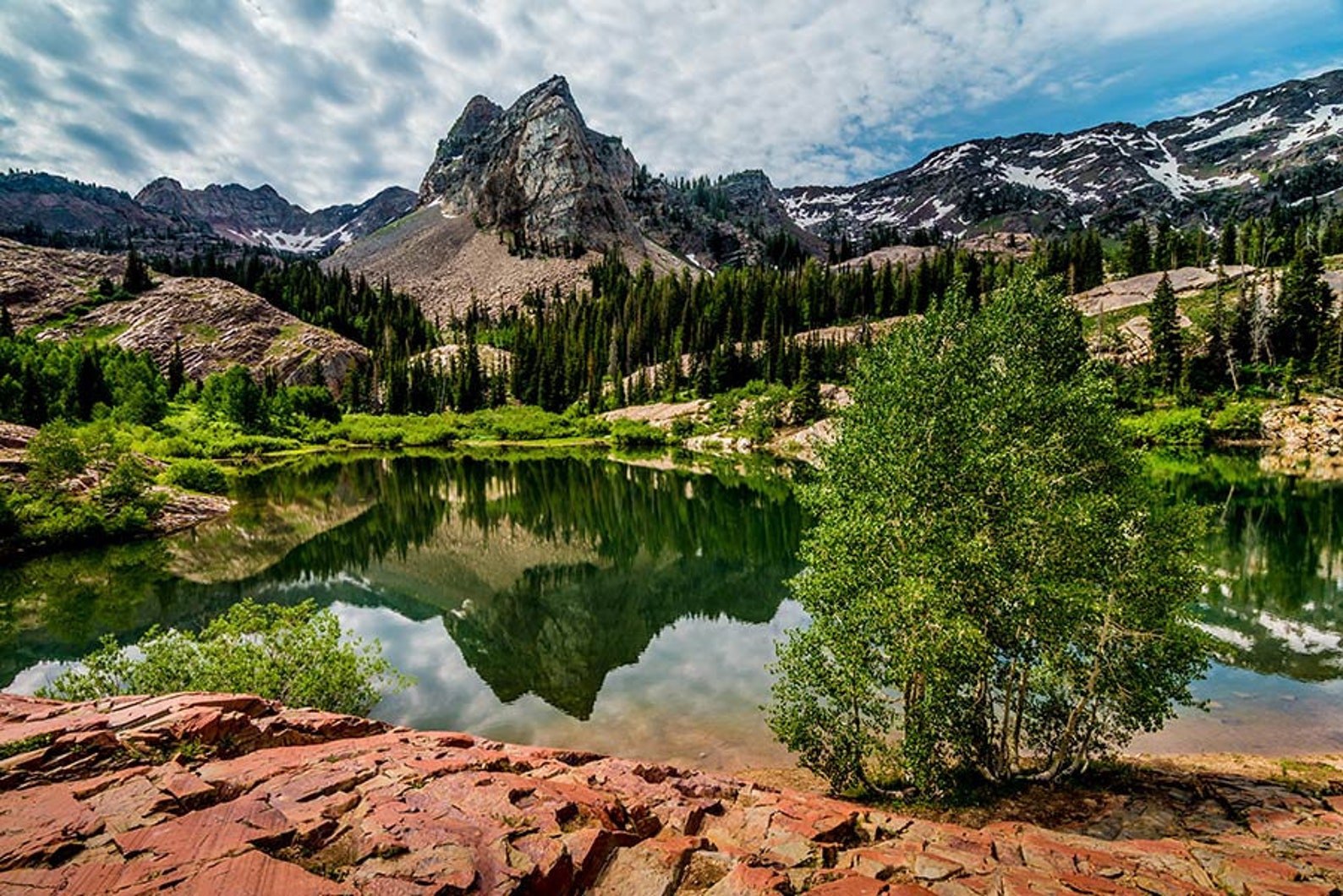 Lake Blanche, Sundial Peak, Reflection, Wasatch, Mountains,big ...