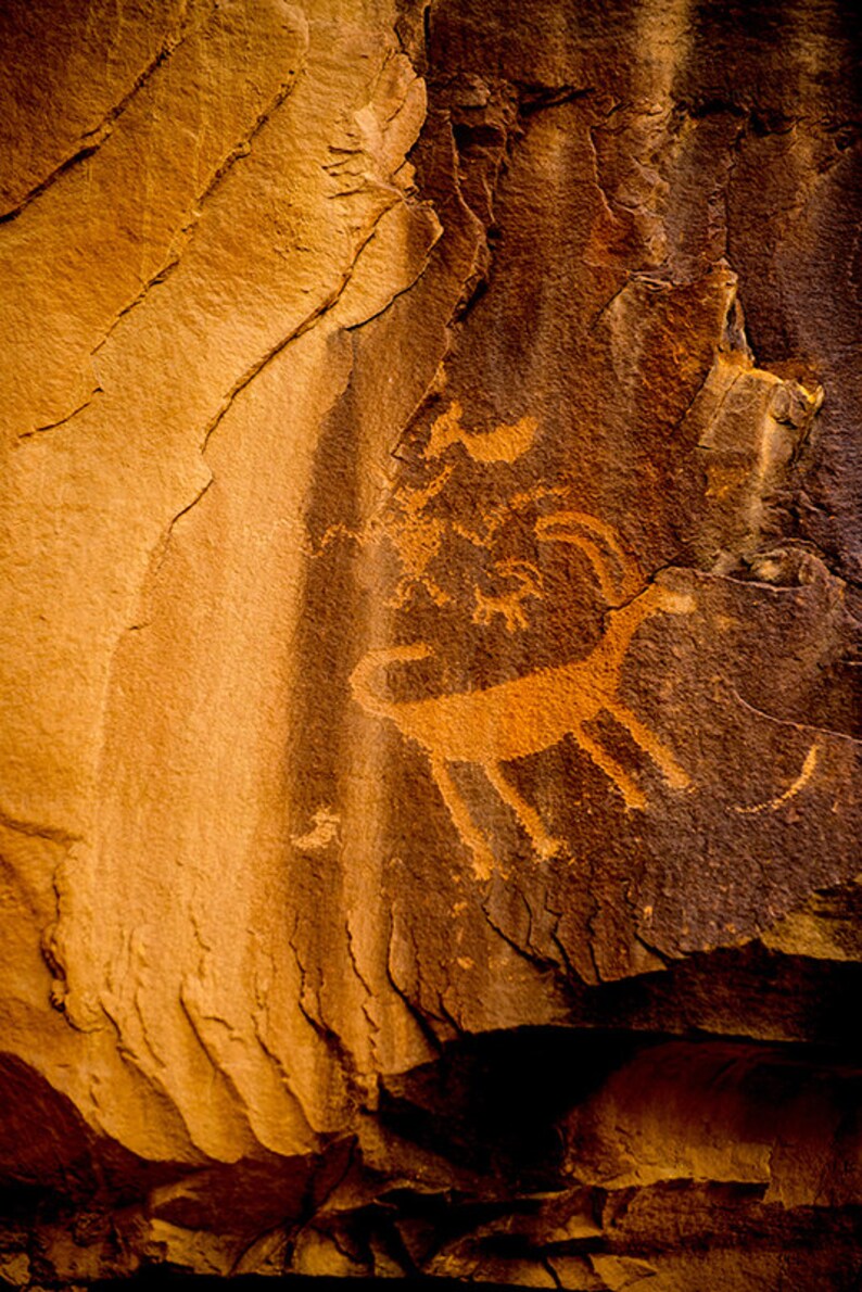 Native American Wall Art, Bighorn Sheep Petroglyph, Nine Mile Canyon ...