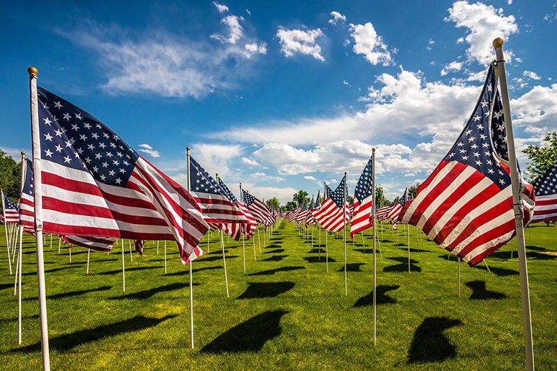 American Flag Art, Patriotic Art, Memorial Day, Veterans Day, Field of ...