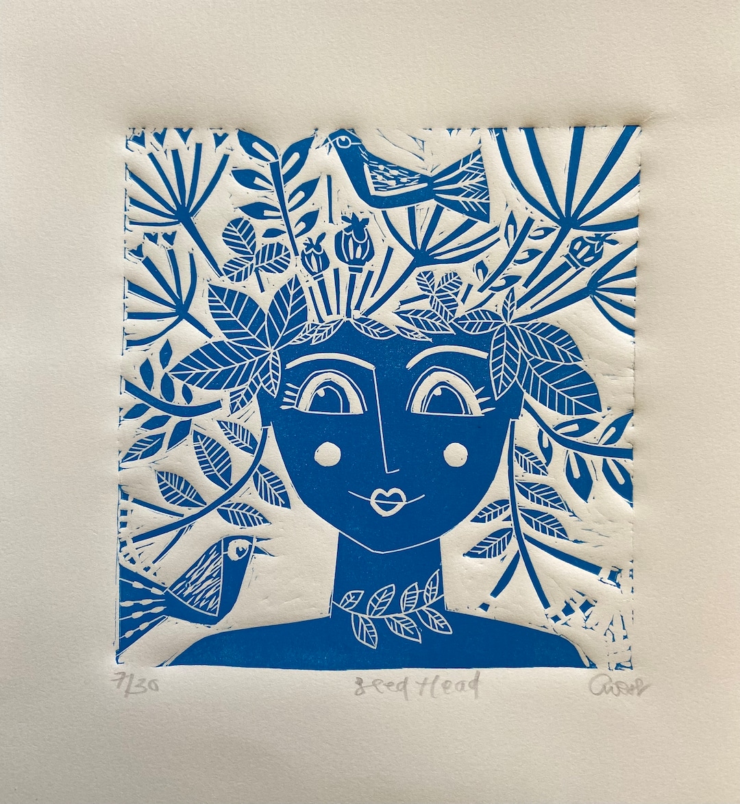 Seed Head, Limited Edition Linocut Art - Etsy