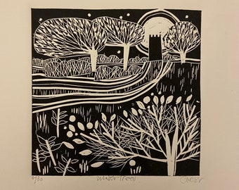 Baby Reindeer, Limited Edition Linocut Artwork - Etsy