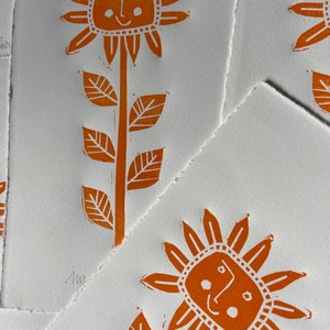 My Sunshine, Linocut, Relief Print - Etsy