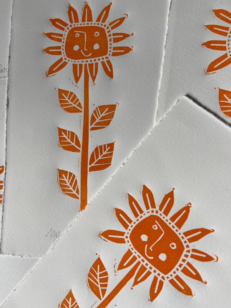 My Sunshine, Linocut, Relief Print - Etsy