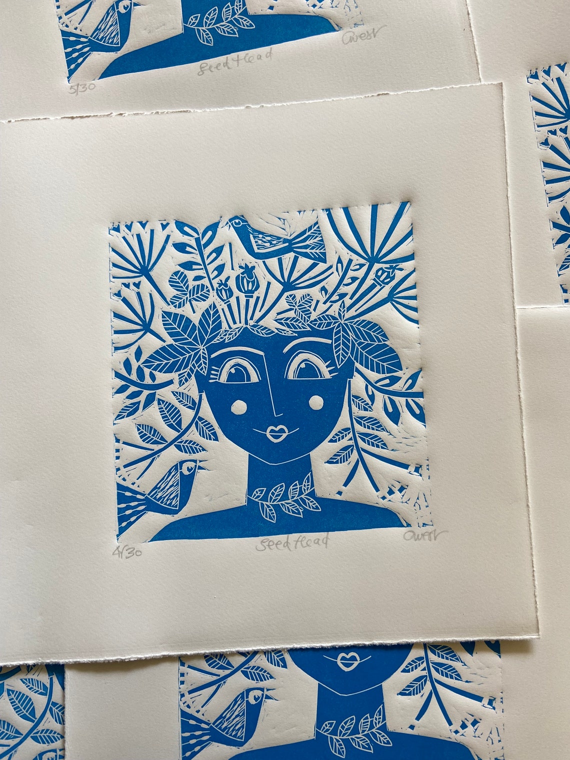 Seed Head, Limited Edition Linocut Art - Etsy