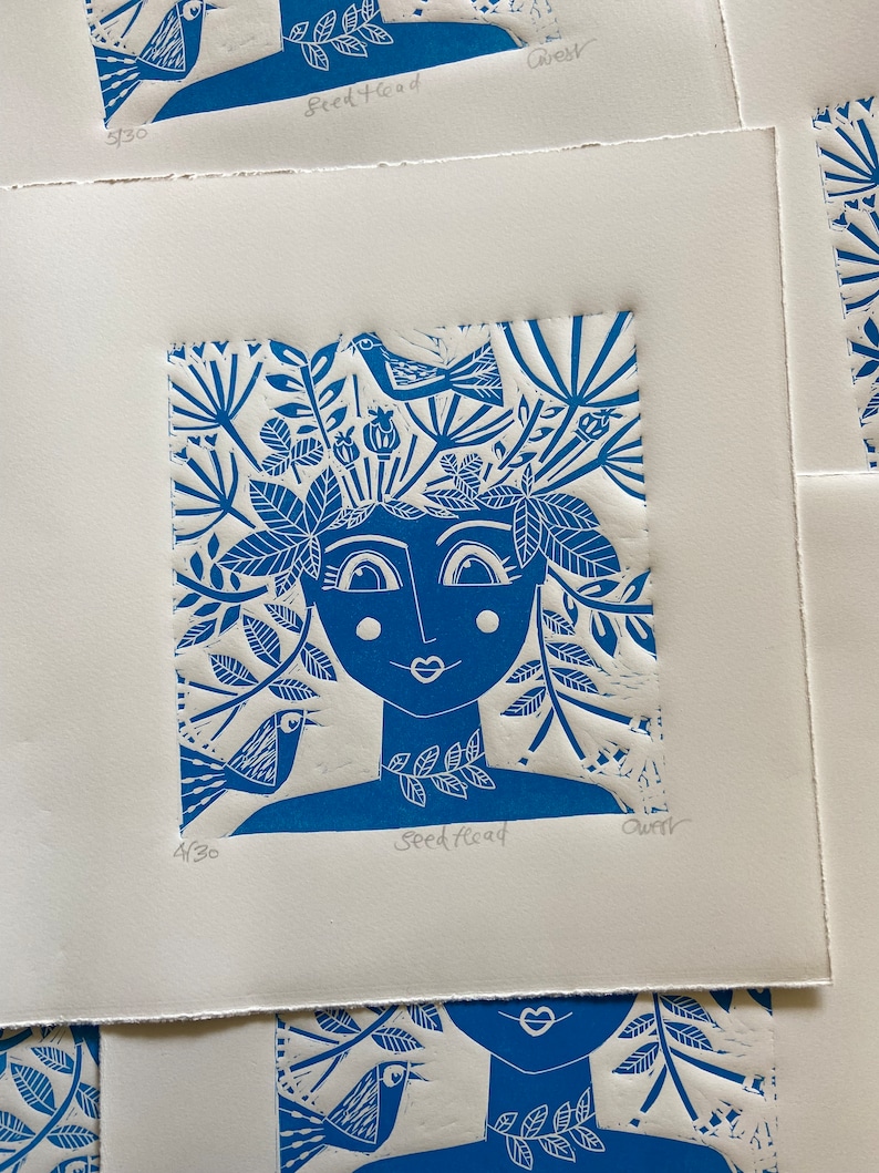 Seed Head, Limited Edition Linocut Art - Etsy