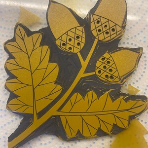 A for Acorn Handmade Linocut Artwork - Etsy