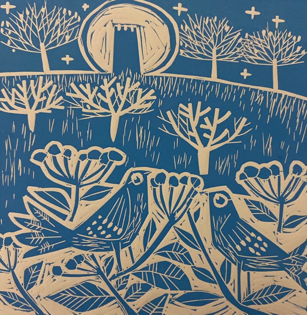 Midwinters Day, Limited Edition Linocut Artwork - Etsy UK