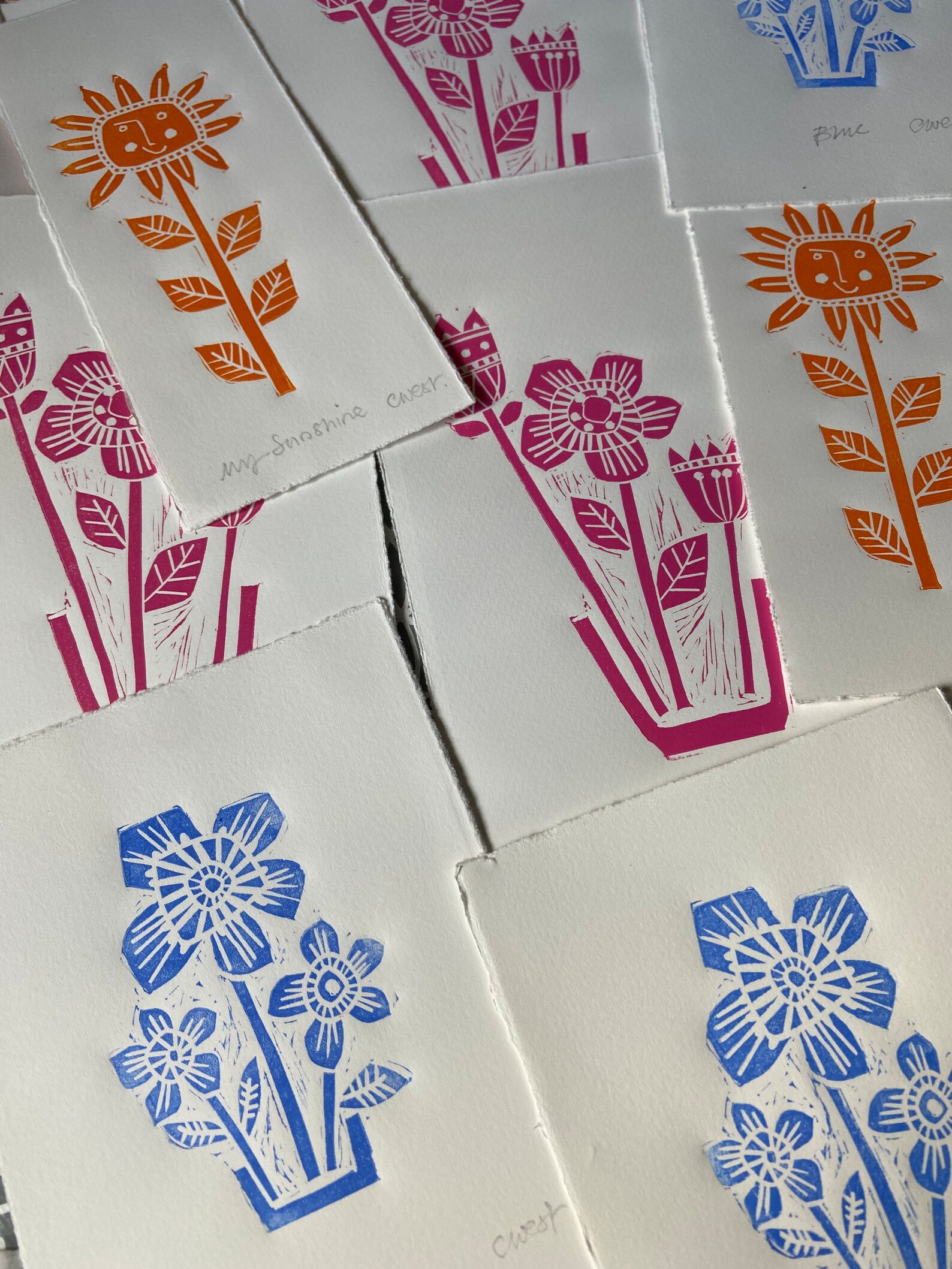 My Sunshine, Linocut, Relief Print - Etsy