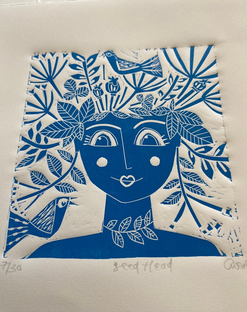 Seed Head, Limited Edition Linocut Art - Etsy