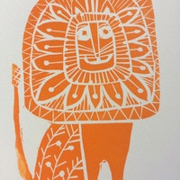 Chimpanzee Linocut, Chimpanzee Art - Etsy UK