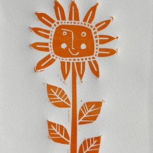 My Sunshine, Linocut, Relief Print - Etsy