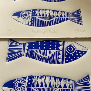 Fridays Fish, Limited Edition Linocut Artwork - Etsy