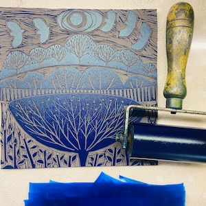 Autumn Flight, Limited Edition Linocut Artwork. - Etsy