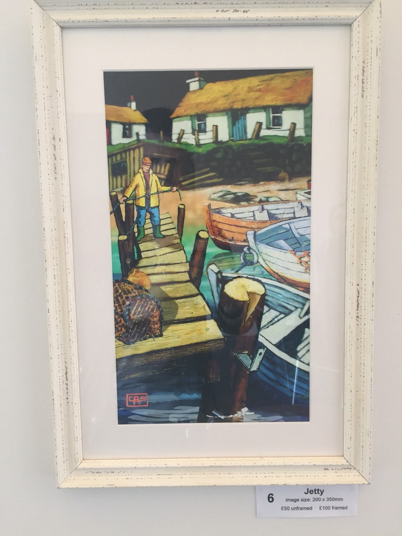 Jetty | Wall Art | Art Print | Fish | Boat | Fishing Boat | Beach ...