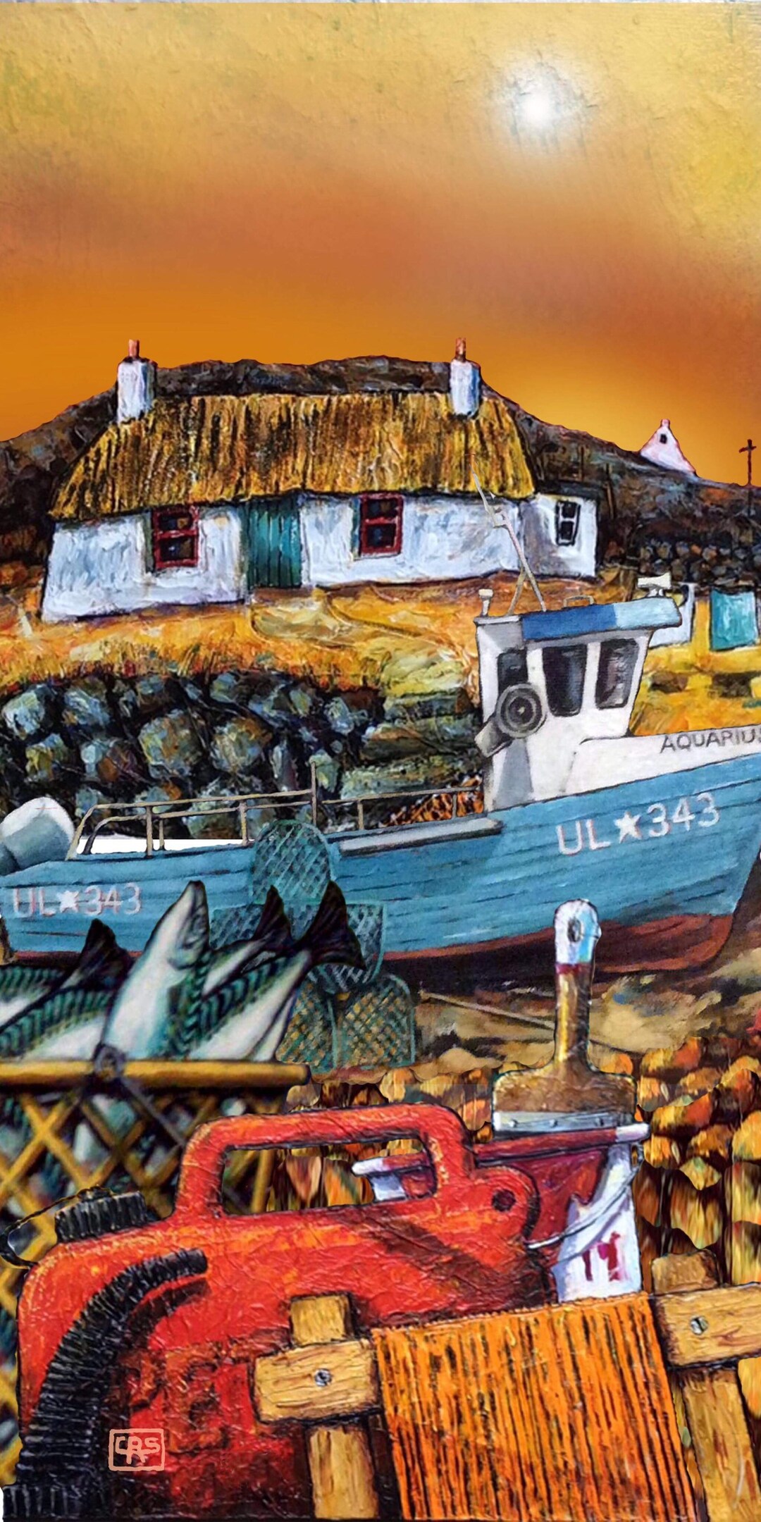 Gloamin | Wall Art | Art Print | Fish | Mackerel | Beach | Cottage ...
