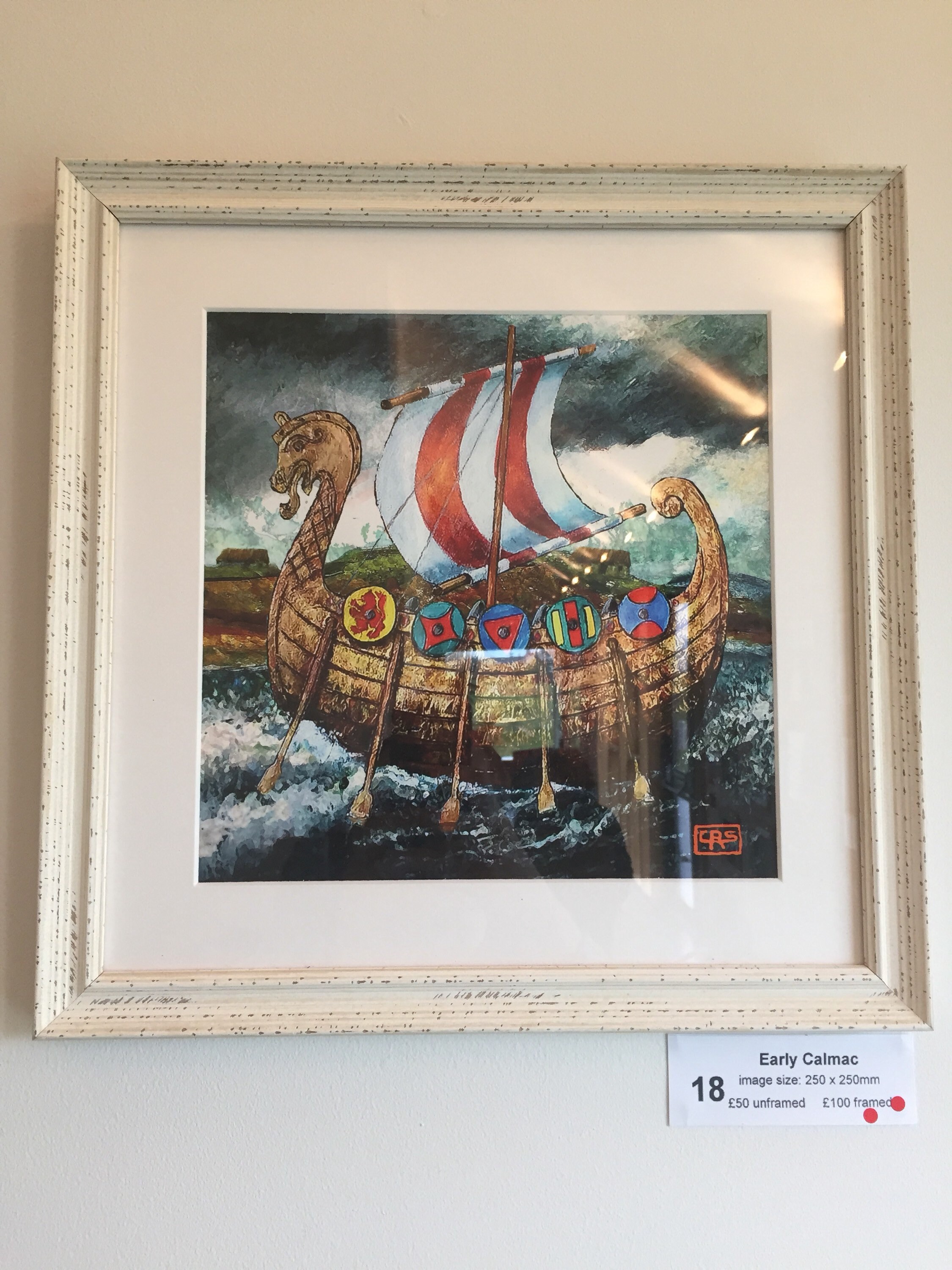 Early Calmac Art Print Wall Art Boat Seascape Beach Scottish Viking ...