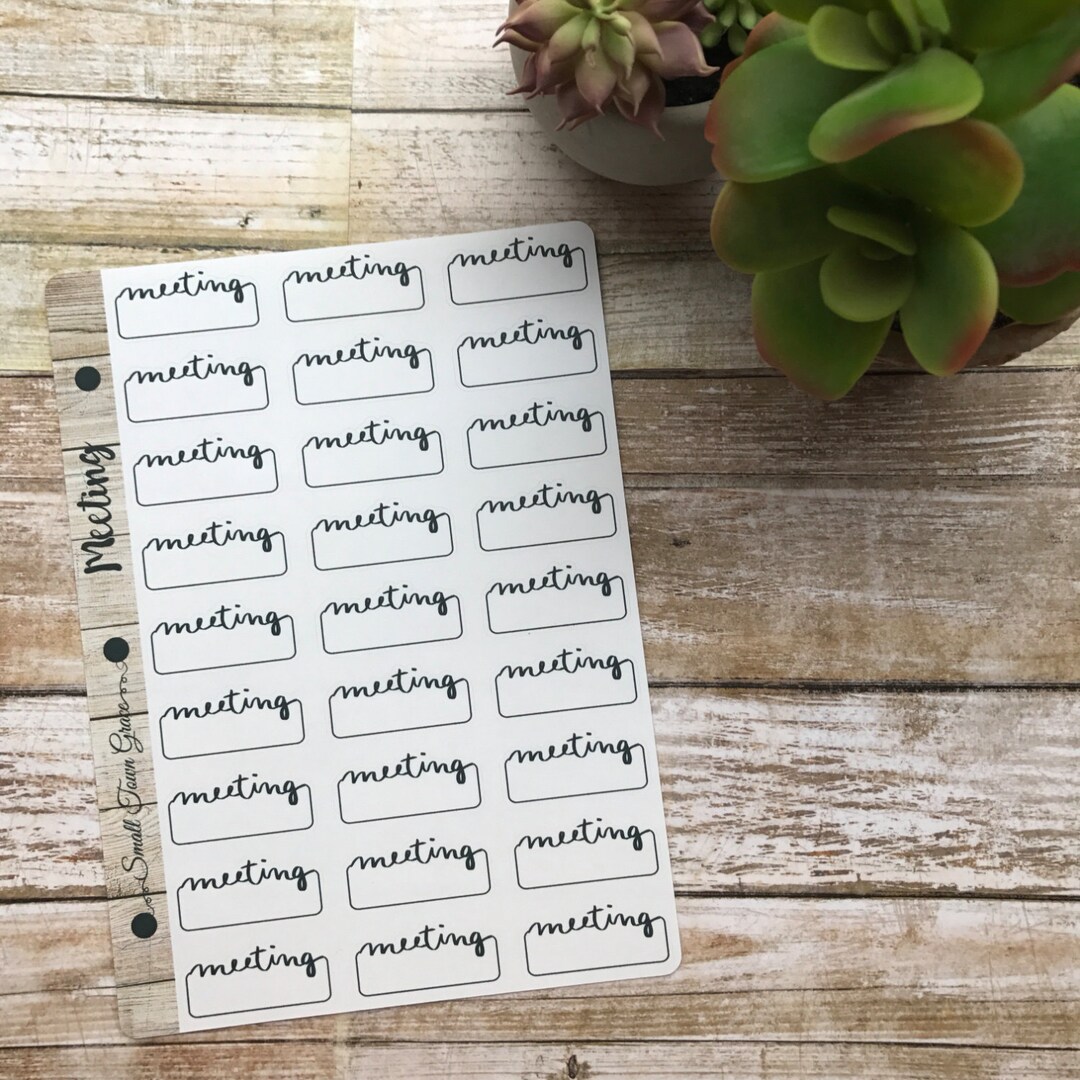 Planner Meeting Stickers Stickers to Help Organize and - Etsy