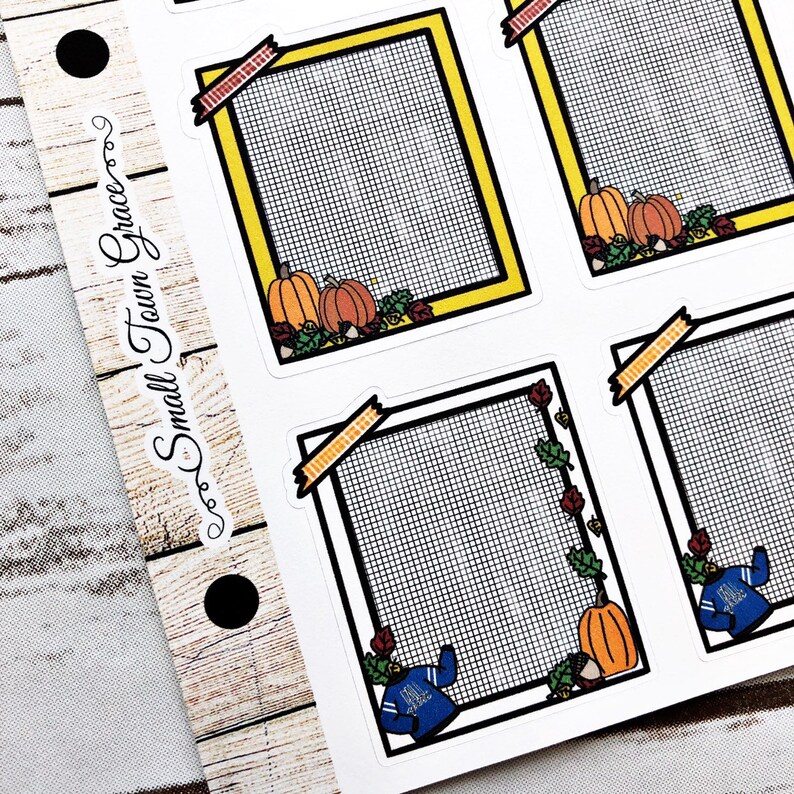 Fall Grid Box Stickers Stickers to Help Organize and - Etsy