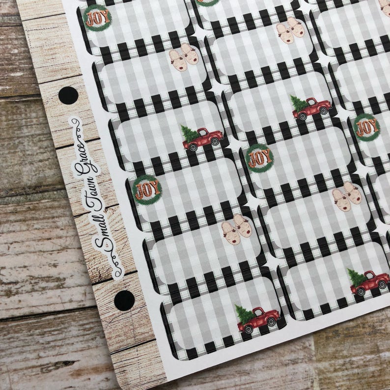 Buffalo Plaid Truck Box Stickers Stickers to Help Organize - Etsy