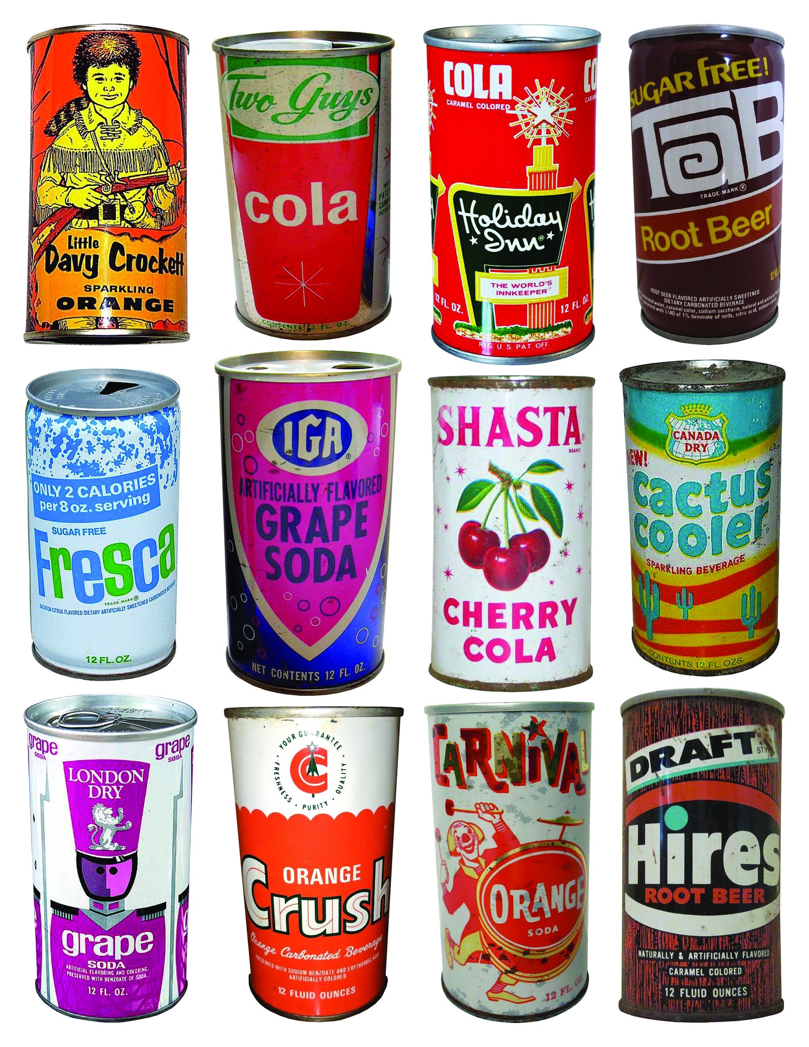 Vintage Soda Pop Can Collage Clip Art Sheet (PDF & JPEG) - Etsy