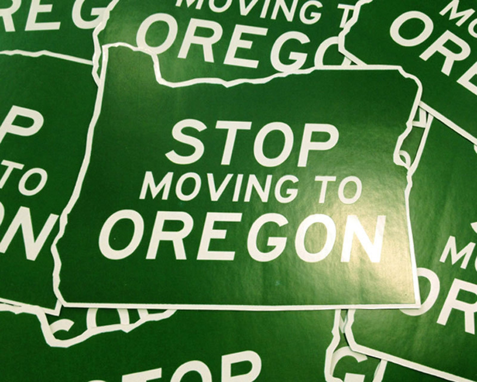 Stop Moving to Oregon Sticker - Etsy