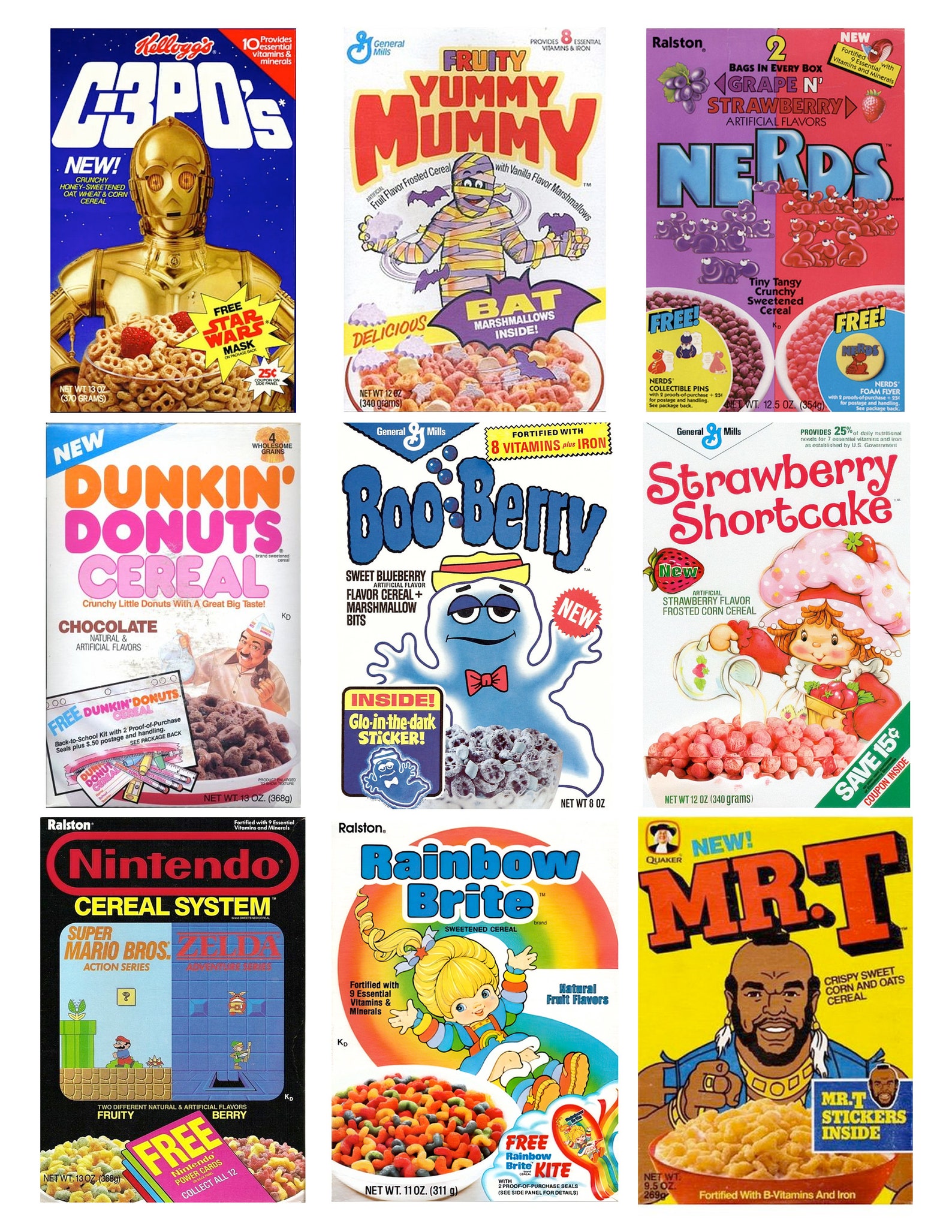 Vintage Cereal Box Art: 1960-1990 Collage Sheets (PDF & JPEG) - Etsy