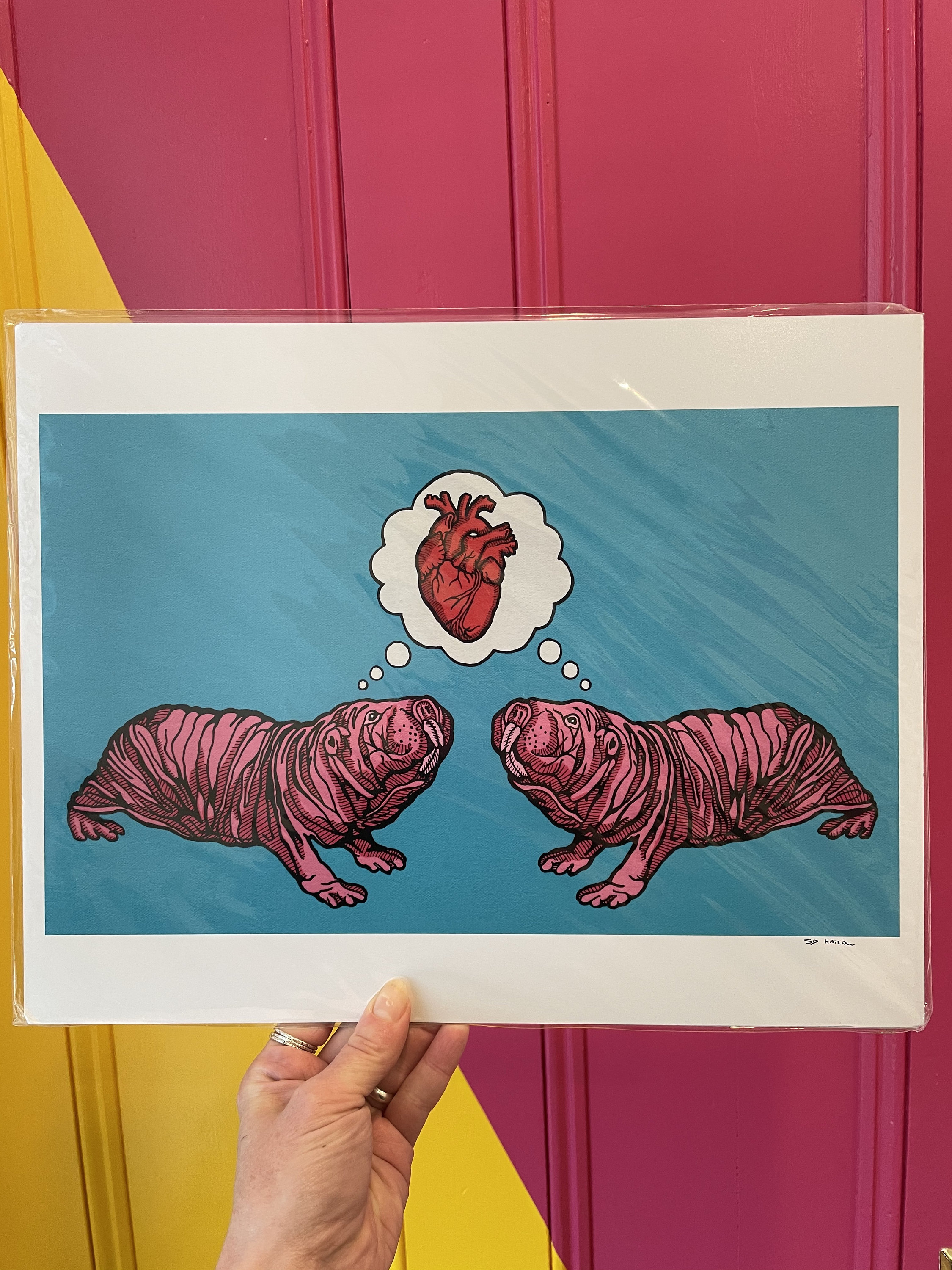 Pop Art Naked Mole Rat Print Funny First Anniversary T Valentines 2234