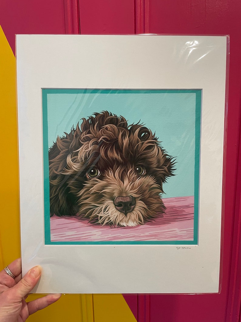 Labradoodle Puppy Archival Art Print Labradoodle Lover Gift - Etsy