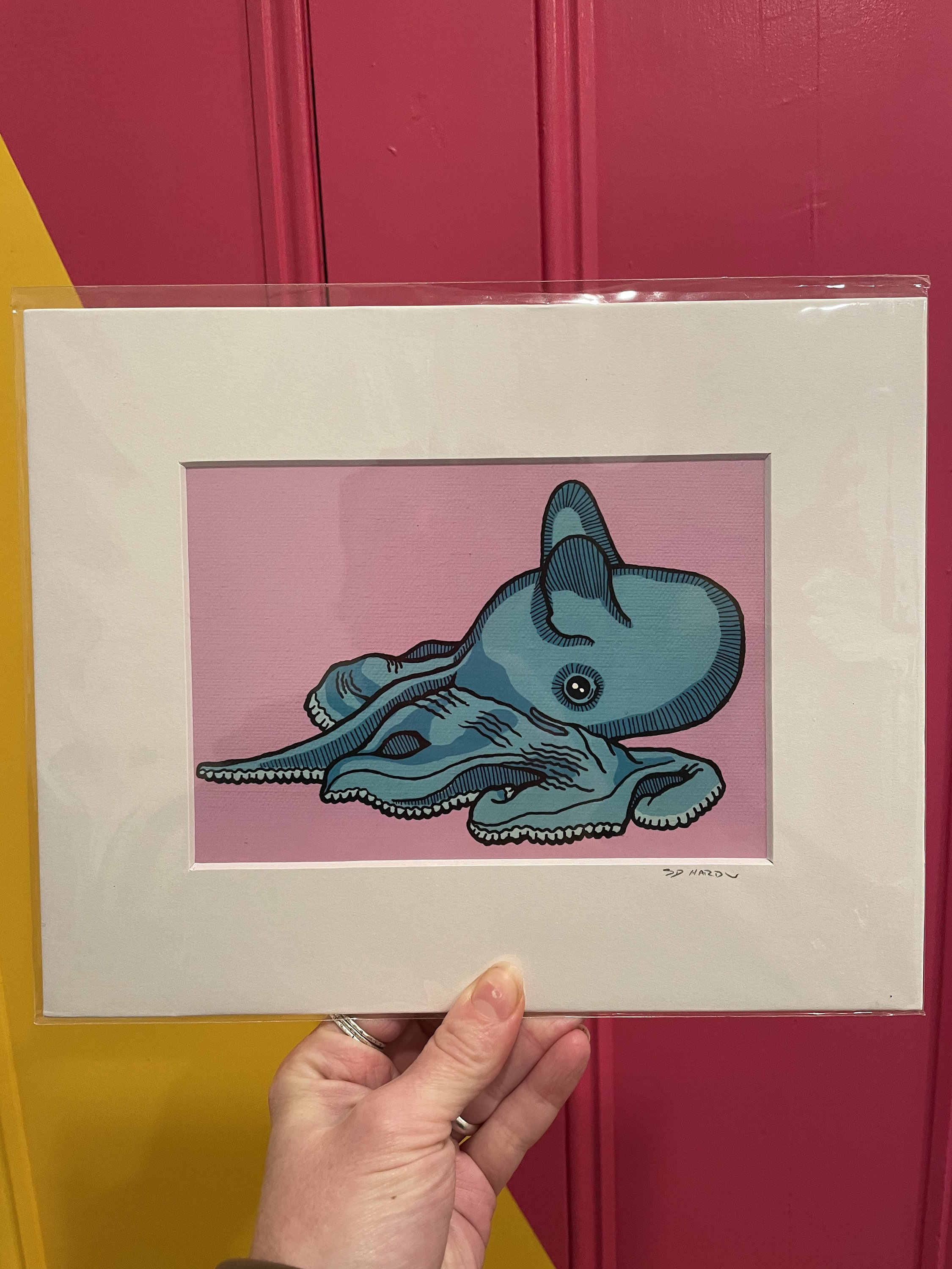 Pop Art Dumbo Octopus Archival Print, Octopus Art, Cephalopod Art, Gift ...