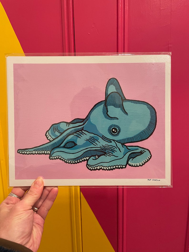 Pop Art Dumbo Octopus Archival Print Octopus Art Cephalopod | Etsy