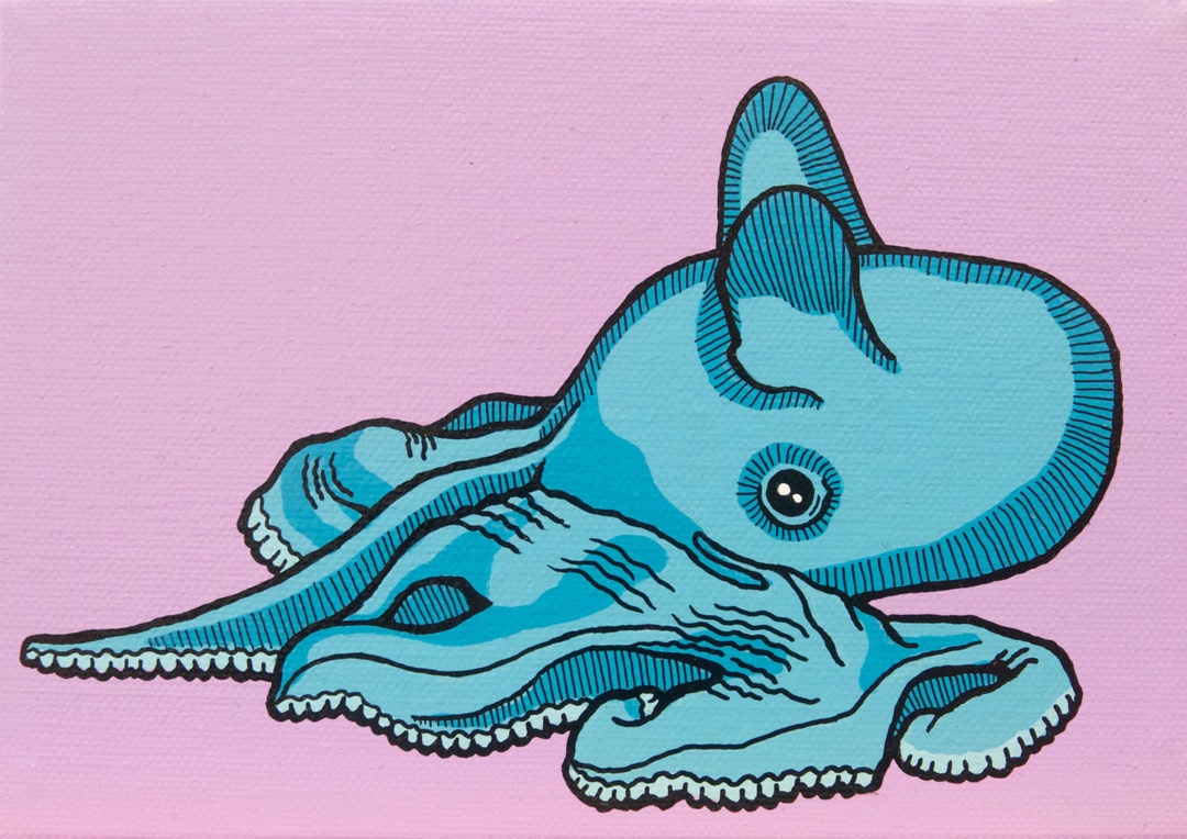 Pop Art Dumbo Octopus Archival Print, Octopus Art, Cephalopod Art, Gift ...