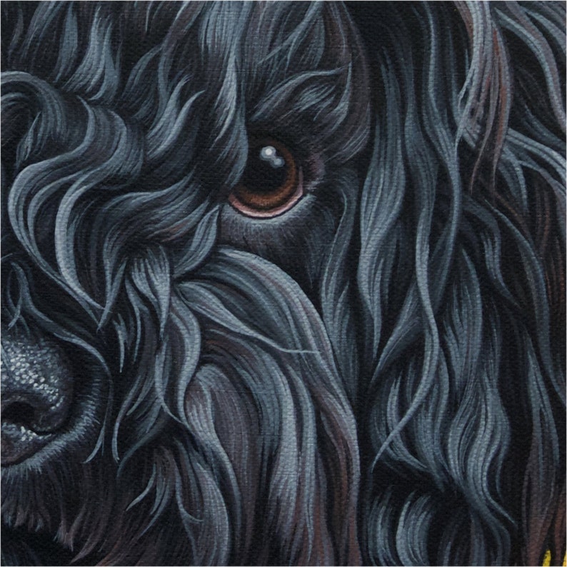 Custom Pet Portrait Painting of Your Pet Puli Dog Art | Etsy