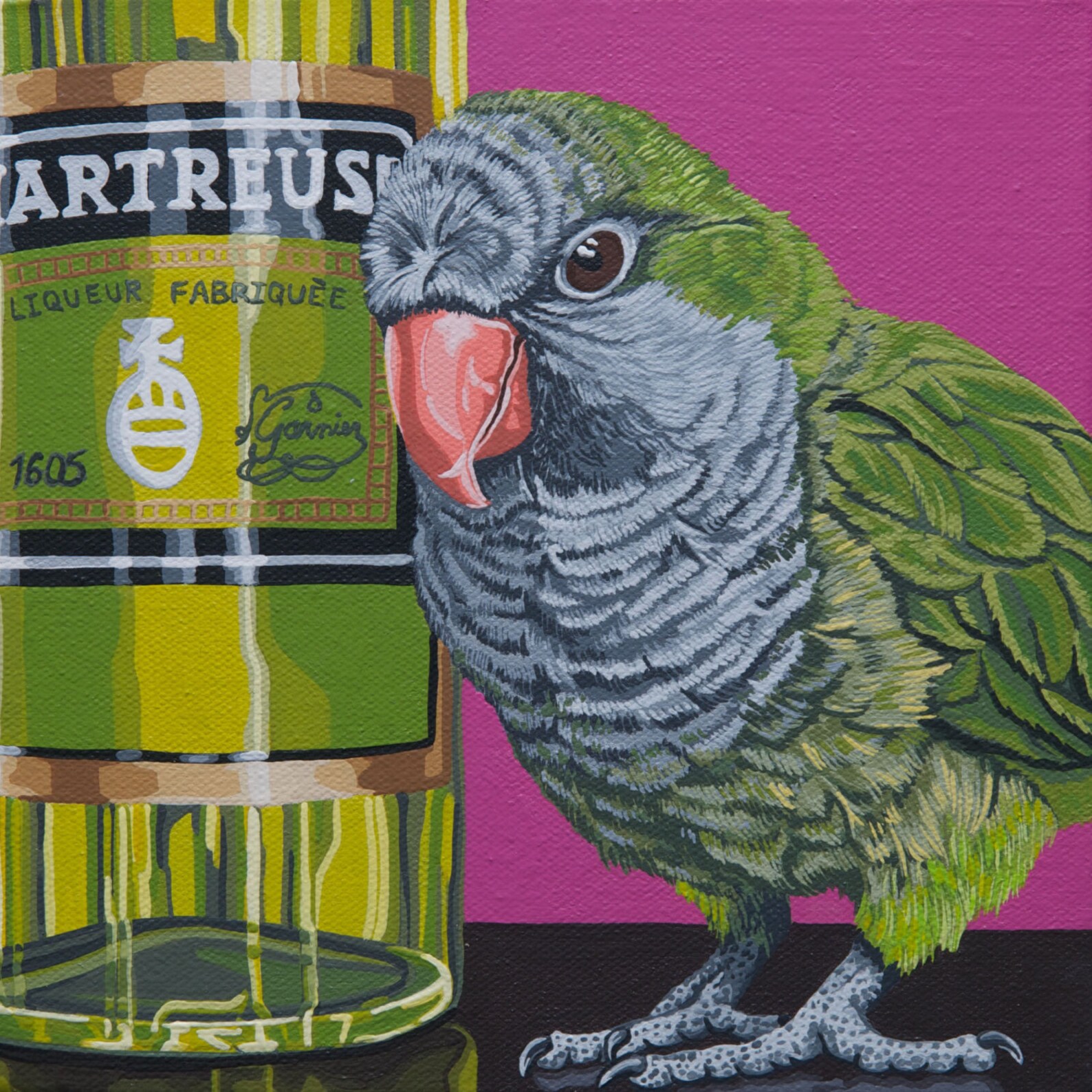 Quaker Parrot Archival Art Print Parrot Tiki Bar Art Art for - Etsy