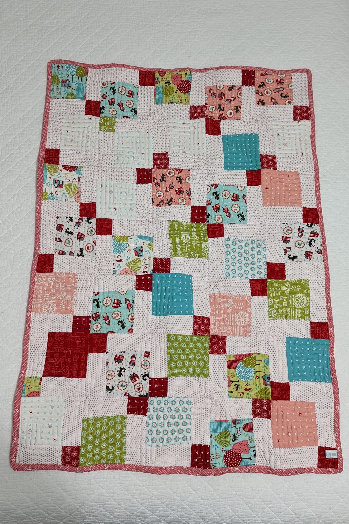 Little Red Riding Hood Moda Baby Quilt Handmade - Etsy